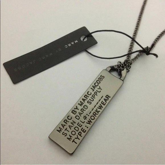 Marc By Marc Jacobs | Jewelry | Nwt Marc Jacobs Engraved Id Tag Long ...